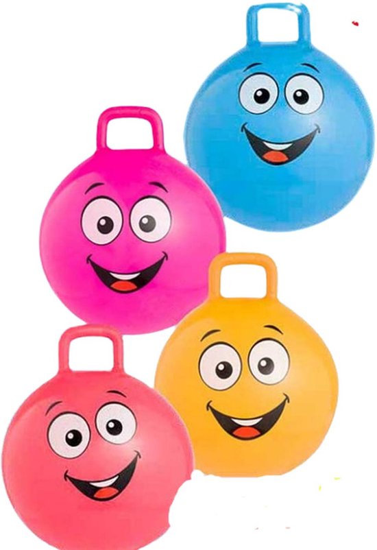 Skippybal Smiley - Geel - Kunststof - Ø 45 cm - Kinderen - Bal | bol.com