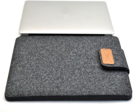Verticale vilt laptop tas tablet mouw tas, maat: 11 inch (donkergrijs ...