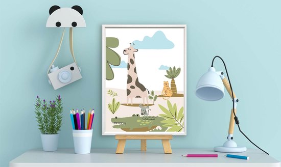 PosterDump - Poster Blije Jungle Dieren Giraf Cheeta Krokodil Muis ...