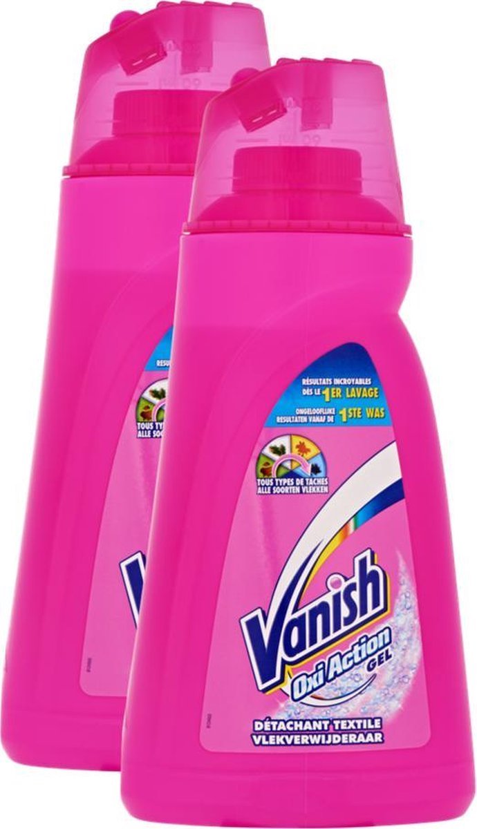 Vanish Oxi Action Intelligence Gel Vlekkenverwijderaar - 2x1ltr | bol.com