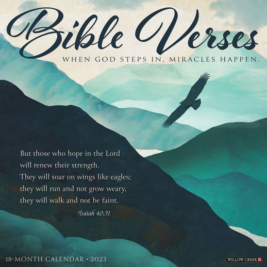 Bible Verses 2023 Wall Calendar | 9781549229985 | Willow Creek Press ...