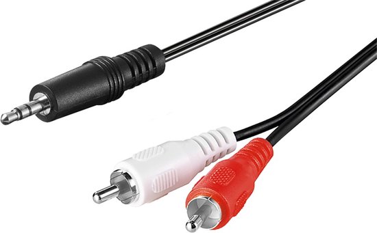 Goobay Audio-adapterkabel AUX, 3,5 mm jack naar stereo RCA-stekker, CU ...