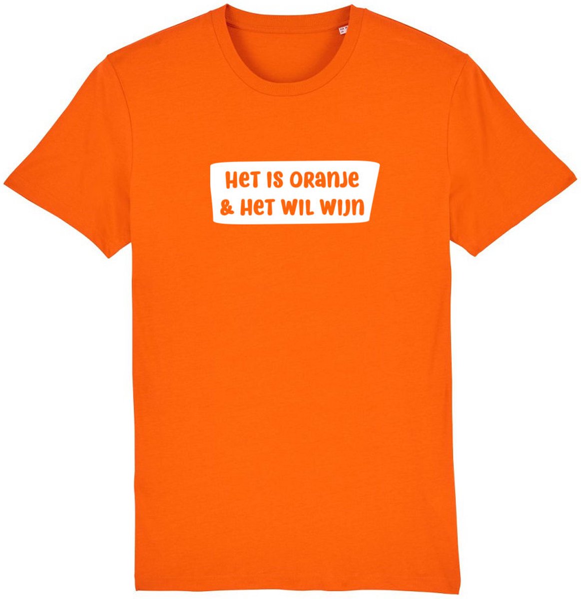 Het is oranje & het wil wijn Rustaagh unisex t-shirt S - Oranje shirt ...