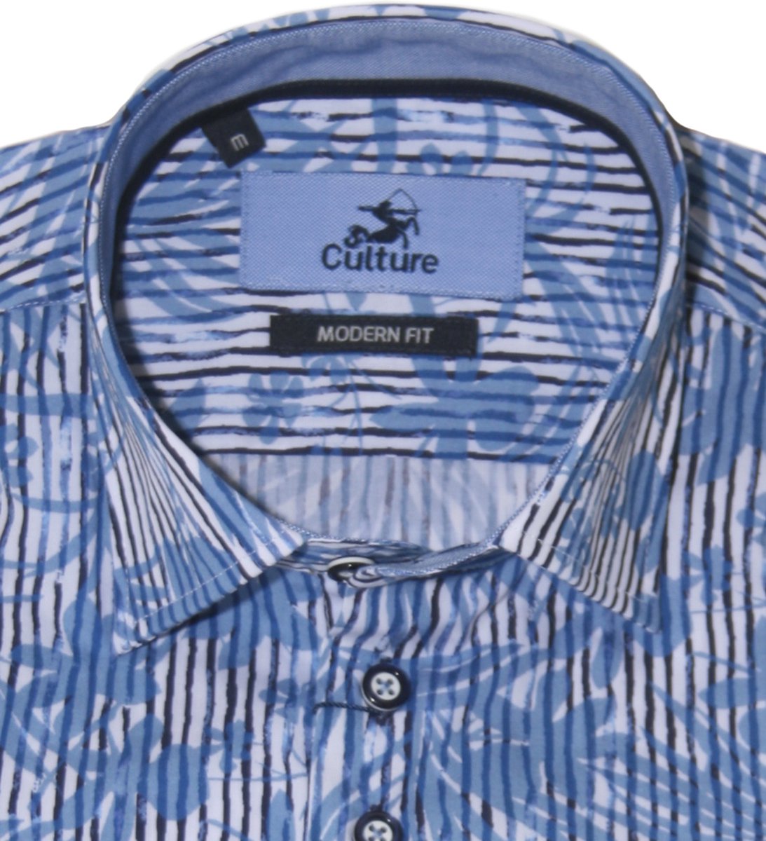 Culture Lange mouw Overhemd - 214897-Modern Blauw (Maat: M) | bol.com