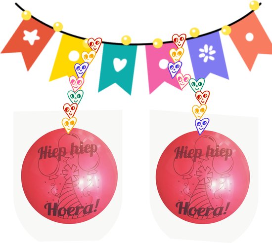 Hiep-Hiep-Hoera-Latex-Ballon-Verjaardag-Thema-Meisje-Jarig-Feest | bol.com