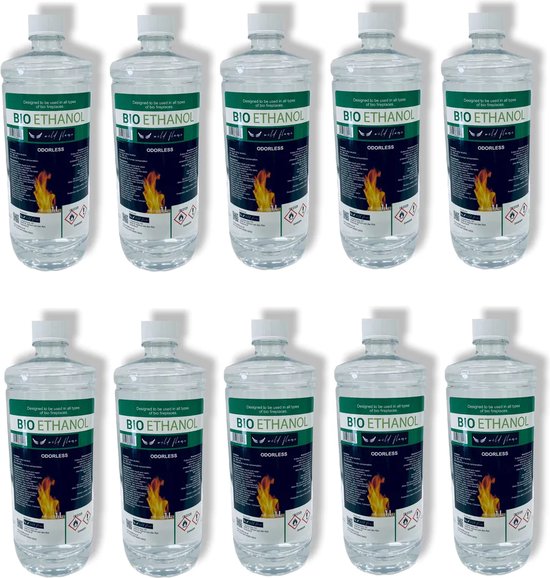 WILD FLAME 96 % Bio-ethanol 10 Liter - Biobrandstof voor Sfeerhaarden ...
