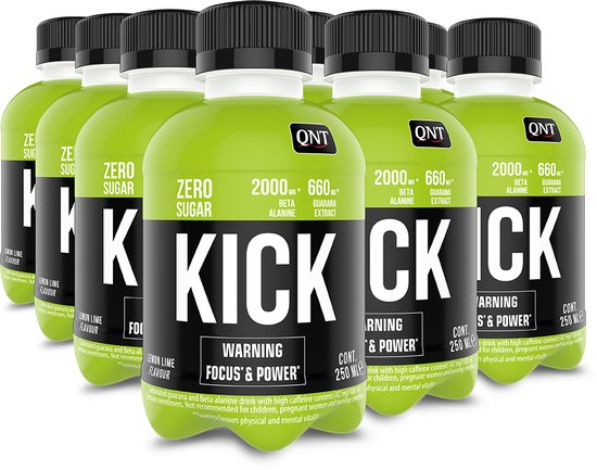 QNT - Kick Energy Drink (12x250ml) Lemon/Lime | bol.com