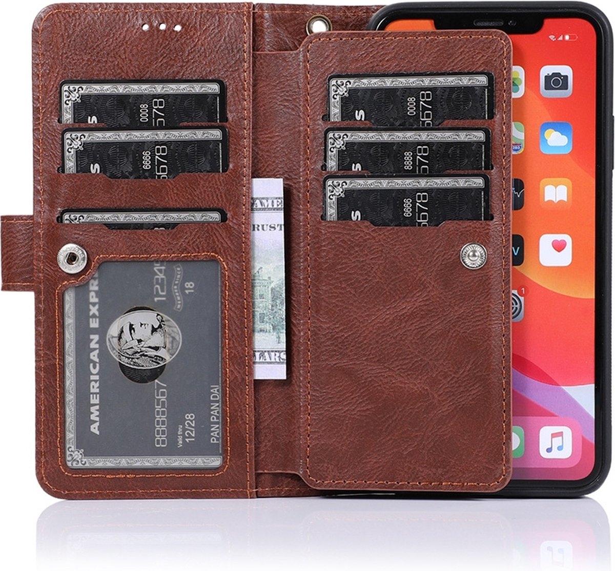 iPhone 12 Pro / iPhone 12 Magnetisch 2-in-1 Hoesje - Luxe Wallet Case ...