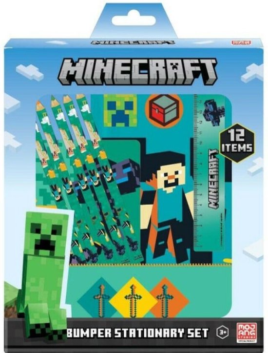 Minecraft Bumper Stationary Set - 12-Delig | bol