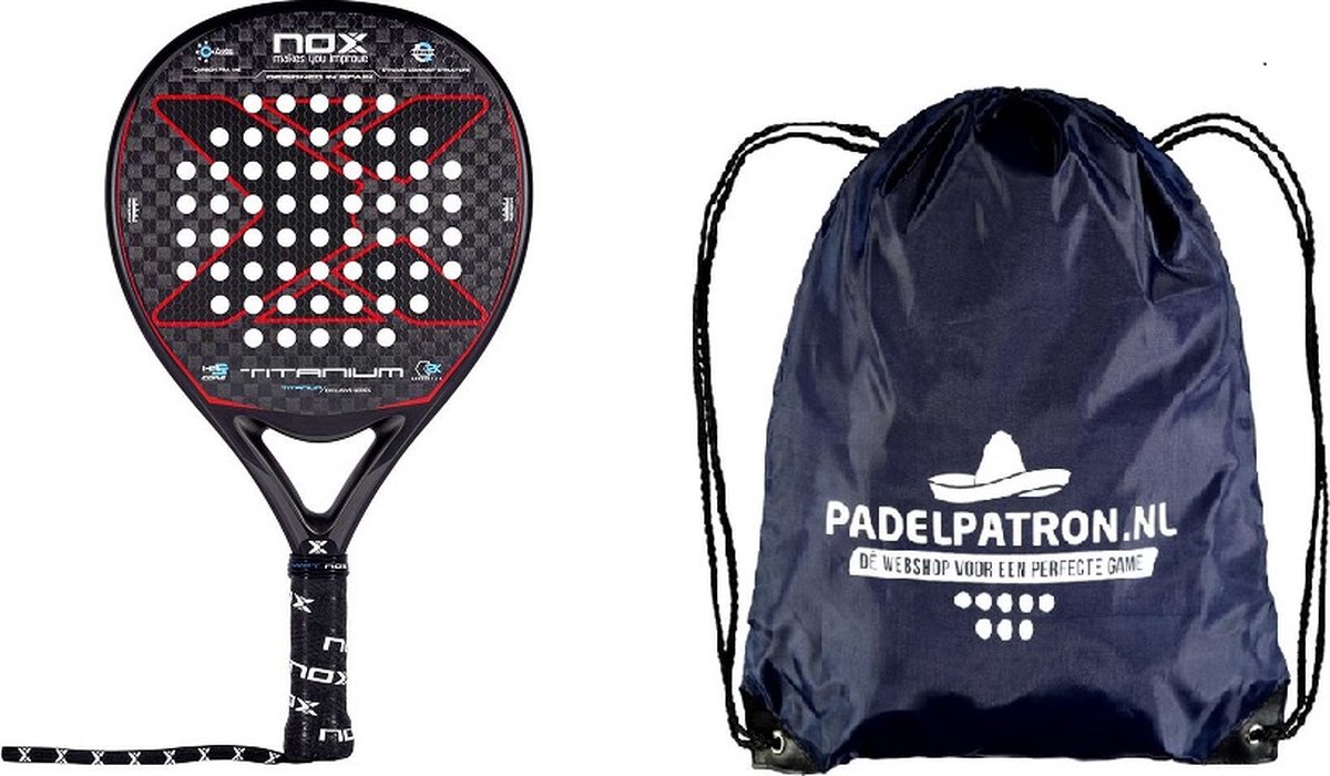 Nox Titanium 12k Carbon Exclusive 2023 Padel Racket met PadelPatron ...
