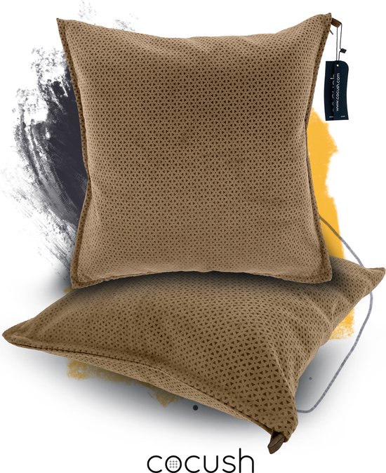 Cocush - Tia - Kussenhoes excl. Binnenkussen 50x50 cm - 1 stuk - Bruin ...