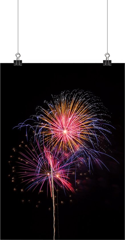 Dash Living - Poster - Coloured Fireworks - 70x100cm | bol.com