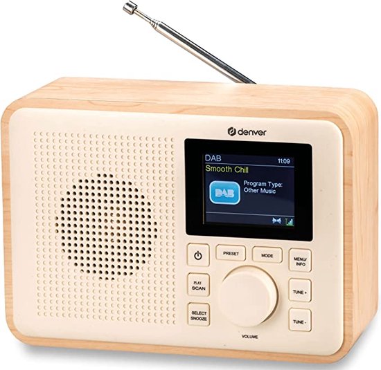 Denver DAB Radio - BIO PLASTIC - Retro Radio - DAB+ / FM Radio ...