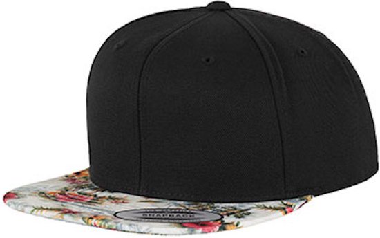 Retro Flexfit 'Floral Snapback Cap' Zwart/wit | bol