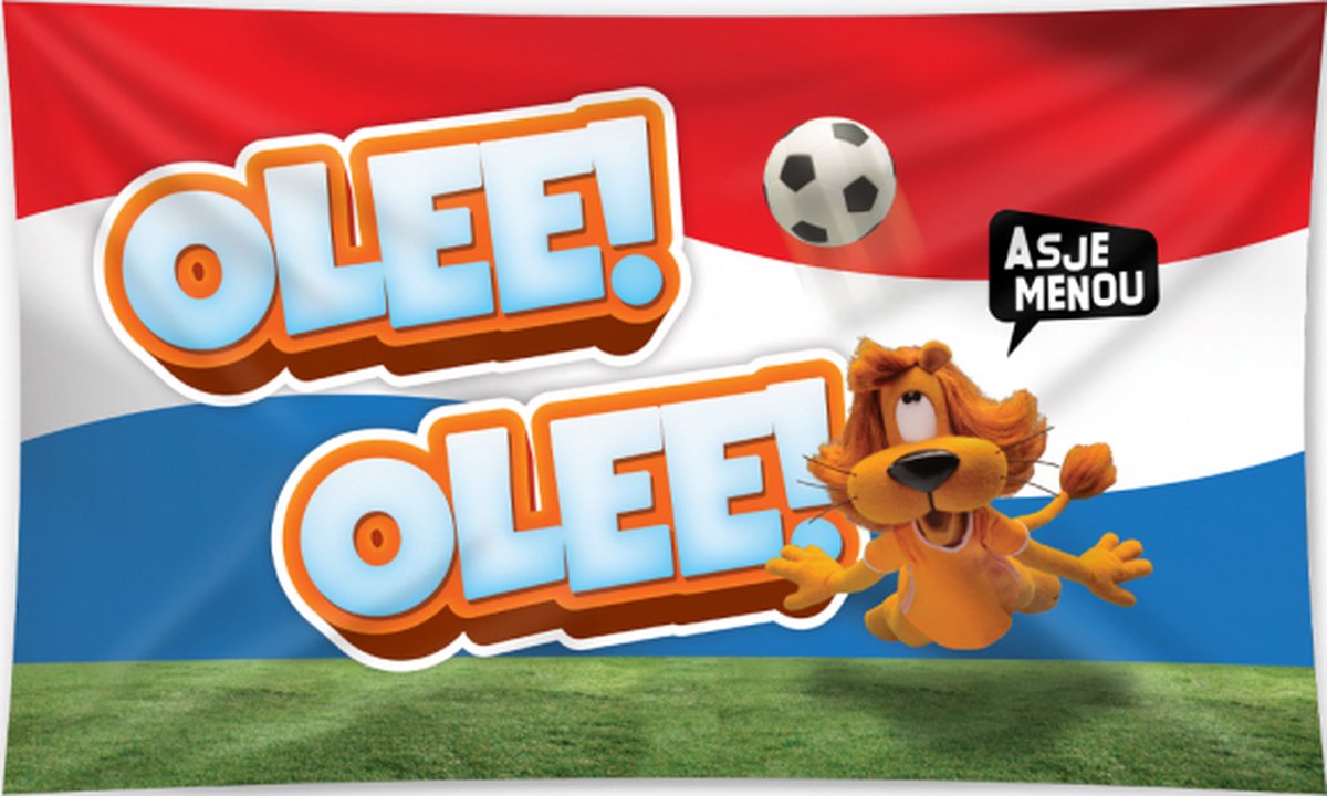 Vlag Loeki de Leeuw - Gevelvlag - WK voetbal 2022 - Rood/Wit/Blauw ...