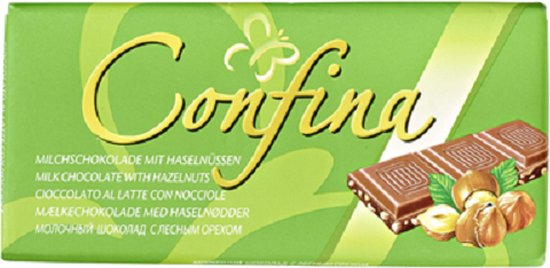 Confina melkchocolade met hazelnoten 20 x 100 g repen | bol