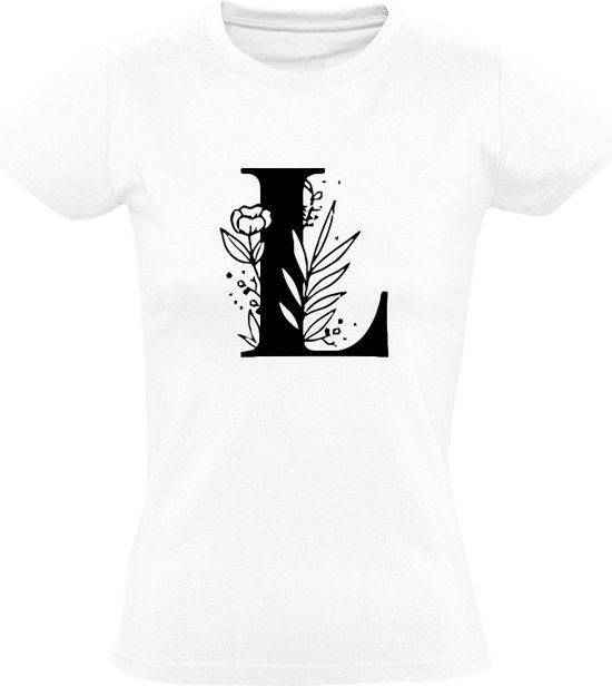 Letter L Dames T-shirt | Hoofdletter L | Alfabet | bol.com