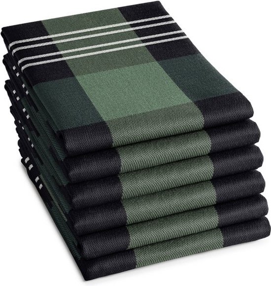 DDDDD Feller - Theedoek - 60x65 cm - Set van 6 - Green | bol