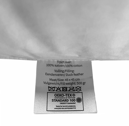 Set van 2 stuks - Binnenkussen 45x45 cm | Vulkussen - 500 gram ...