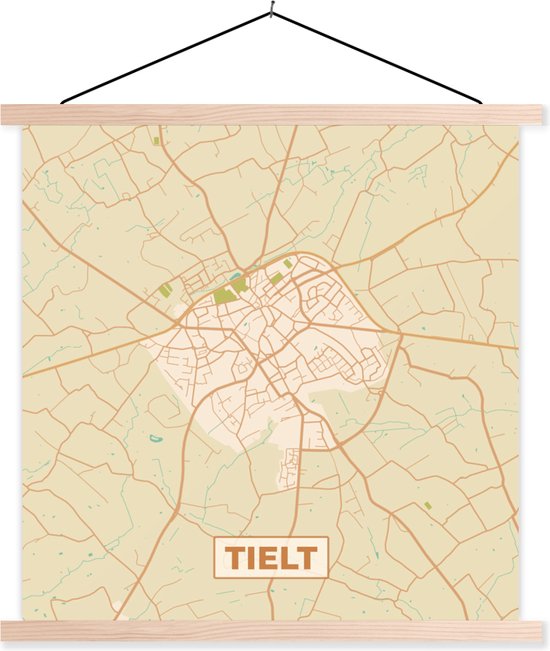 Posterhanger incl. Poster 60x60 cm - Schoolplaat - Vintage - Kaart ...