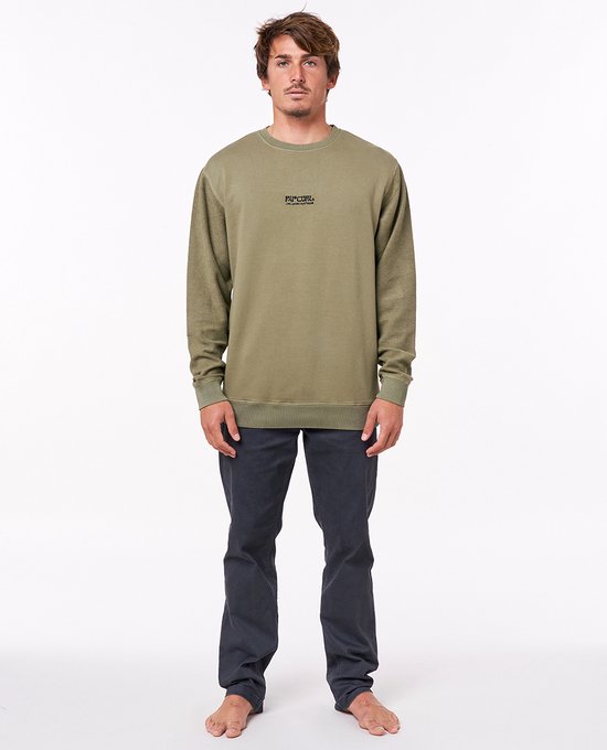 Rip Curl Heren Vest Swc Flower Power Crew - Washed Moss | bol.com