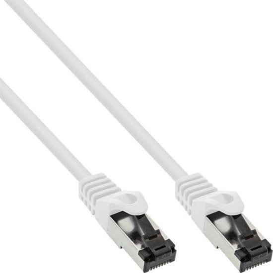 Qost - Patchkabel SFTP CAT8.1 - LSZH 2000MHz - Wit - 0,5 meter- Met RJ45 Connectoren -... | bol
