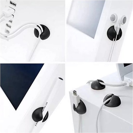 Kabelclips - 4 stuks - kabel organiser - kabelhouder - Telefoon - | bol.com