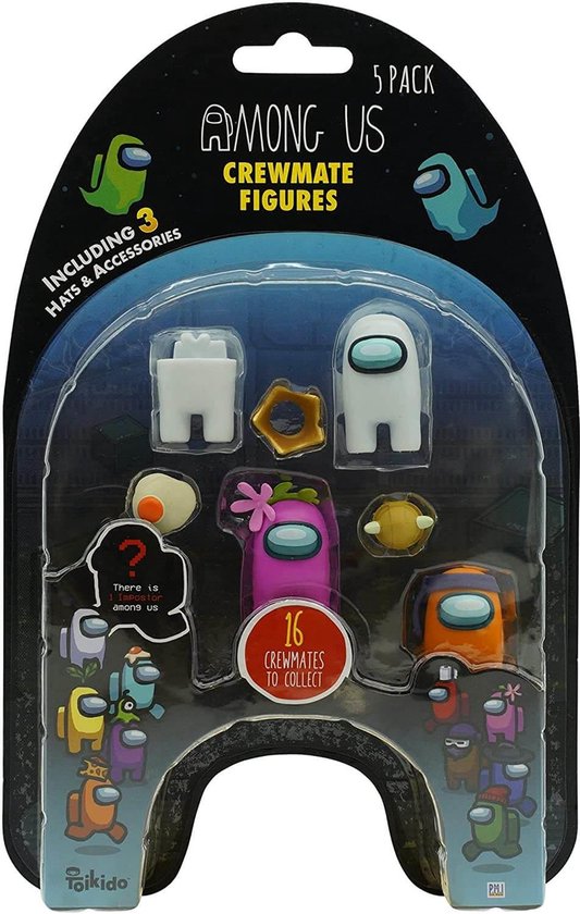 Among Us- Crewmate Figures- 5 pack- Kerst- Sinterklaas - Cadeautip! | bol