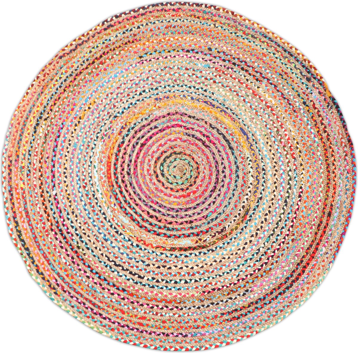Vloerkleed Rond 200cm Jute - Multicolor - Kleed Jaipur Klassiek - Giga ...