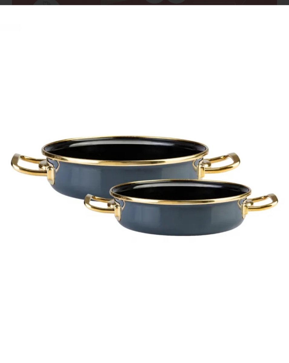 Emaille pan 2 Stuks ( Zonder Deksel ) | bol.com