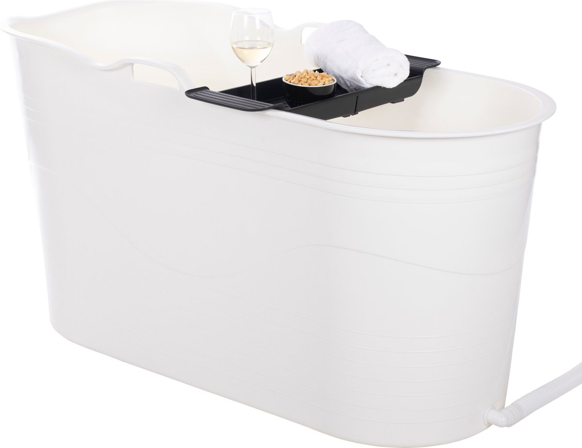HelloBath® - Bath Bucket - XL - 125 cm - Wit - Zitbad - Ligbad ...
