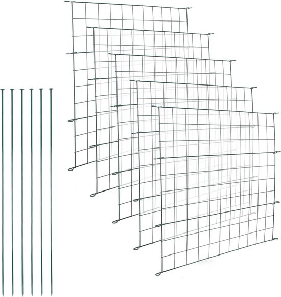 Schapenhek Vijverhekwerk tuinhekwerk 11tlg set hekwerk vijver 5 ...