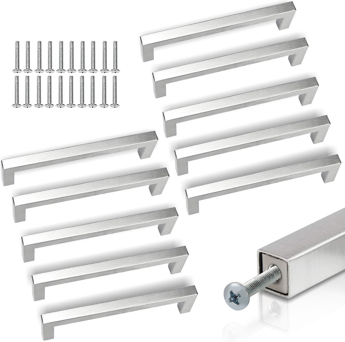 10x Meubelgrepen Meubilair Handvatten Kast handvat Laden Keuken handvat ...