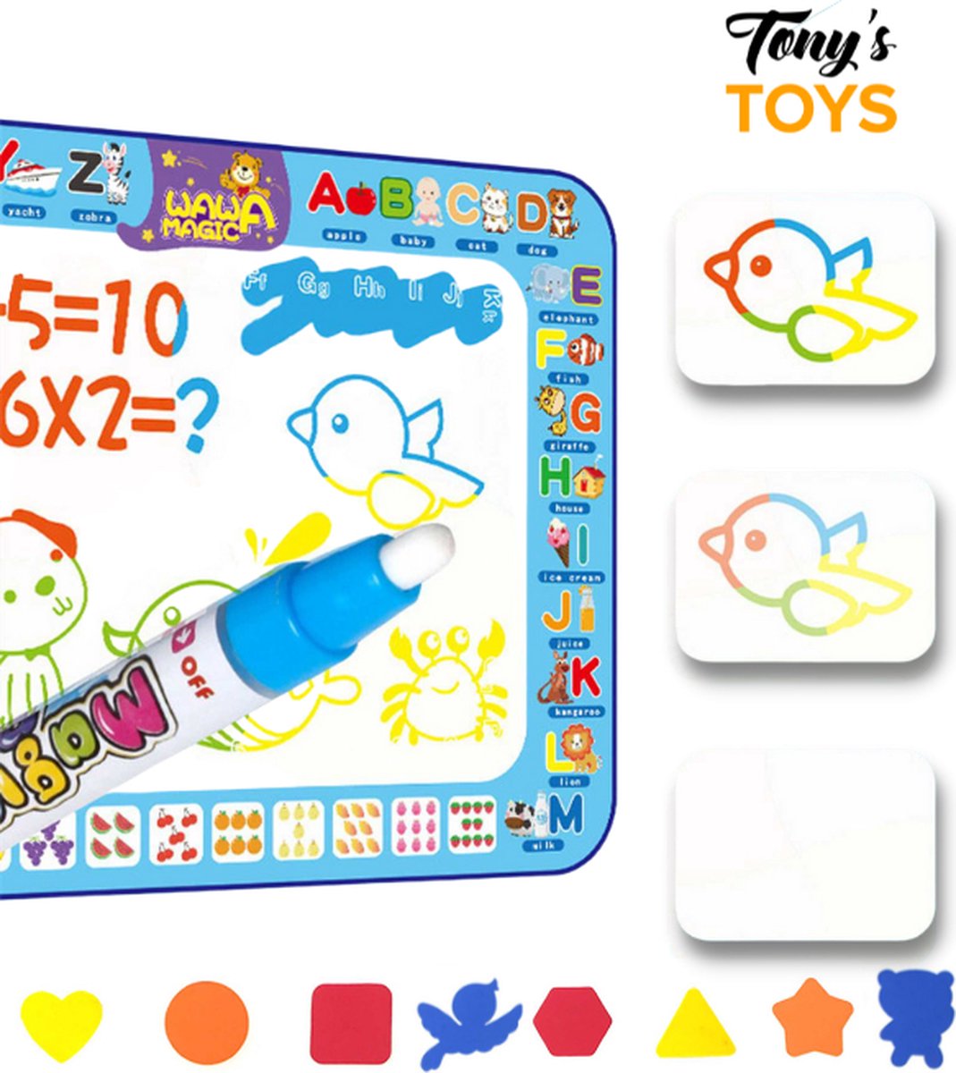 Tony's Toys - Magische Kleuren Water Tekenmat – Tekenen - Speelmat ...