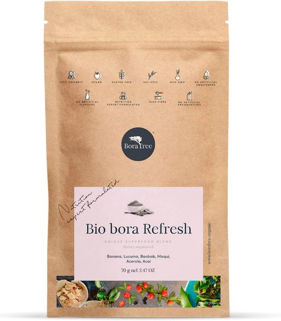 Bio Bora Refresh - Koker 300 G - BoraTree - BoraTree - Biologisch Gecertificeerd | bol
