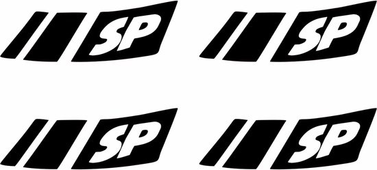 Wielstickers Piaggio 'SP' - Zwart - Scooter Stickers - Universeel ...