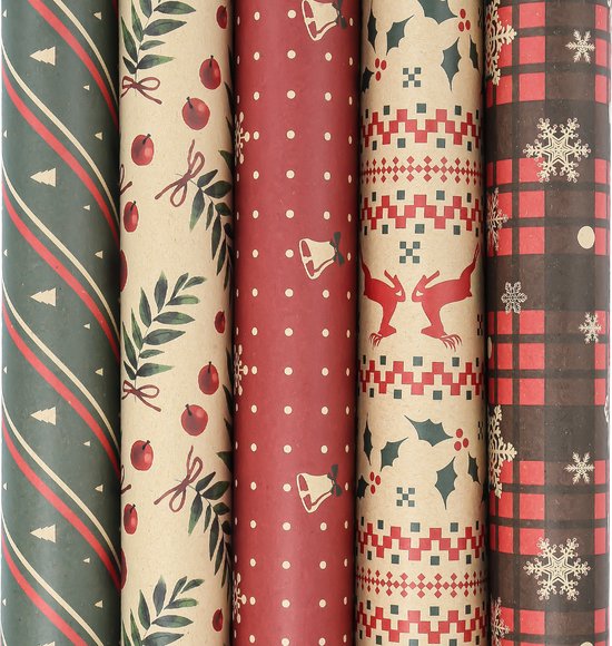 Inpakpapier Cadeaupapier Kerstpapier Feest Cadeauverpakking mix 20 ...