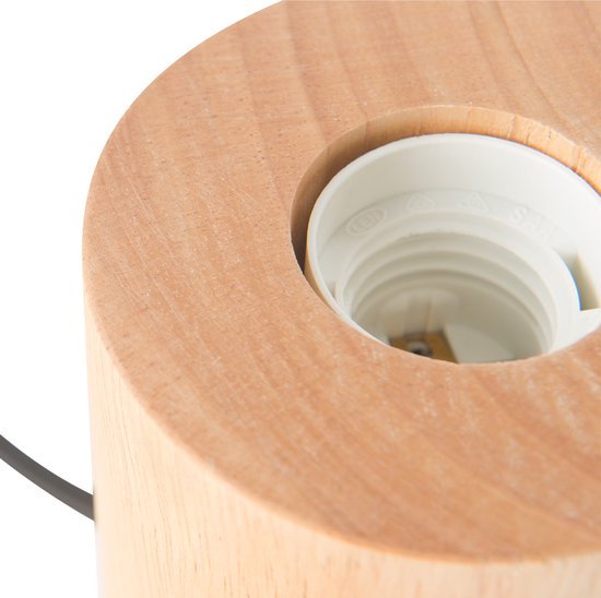 Tafellamp Hout - E27 fitting - Lampvoet | bol.com