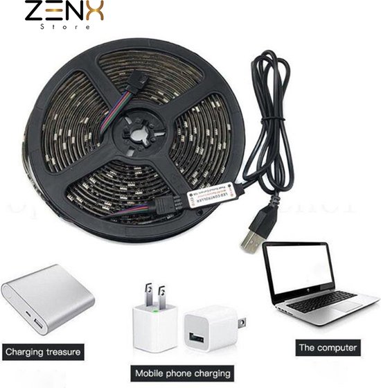5050 RGB Led - LED Strip met usb - ultime geschikt voor TV Kasten en ...