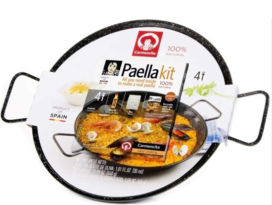 Paella kit inclusief paella pan emaille - 4 porties | | bol.com