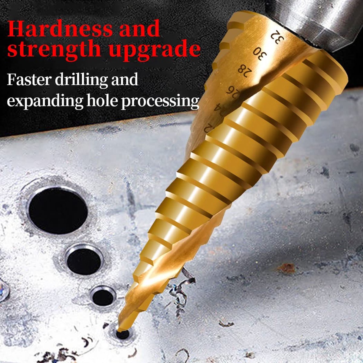 Trapeziumboor LAIWEI pagodeboor maïsboor HSS-boor zeskantige boor (4-12 ...