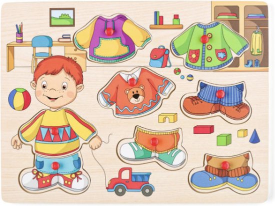 Legpuzzel voor Baby, Peuter & Kleuter - Aankleed Puzzel - Kinderpuzzel ...