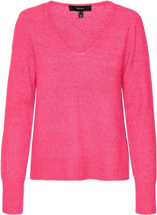 Vero Moda VMNEWWIND LS CLEAN VN BLOUSE - Hot Pink Pink | bol