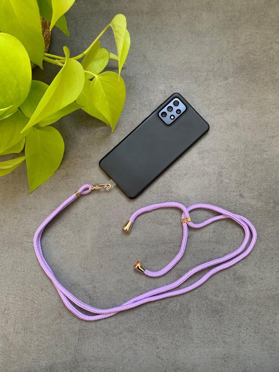 Wondersathome® Universeel telefoonkoord Paars met gouden details ...
