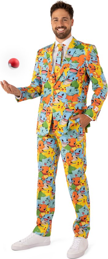 OppoSuits Pokémon™ - Heren Pak - Pokemon Nintendo Kostuum - Gekleurd ...