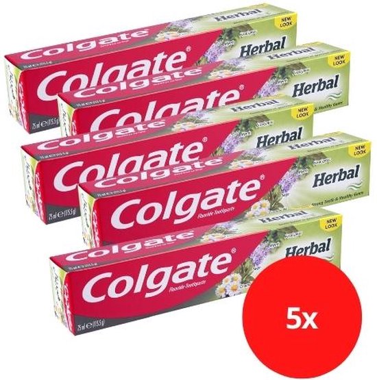 5 tubes Colgate Tandpasta Herbal 75ml | bol.com