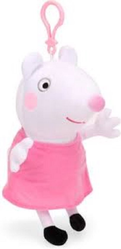 Peppa Pig - Suzy sheep knuffel - met ophangclip en vakje voor muntgeld ...