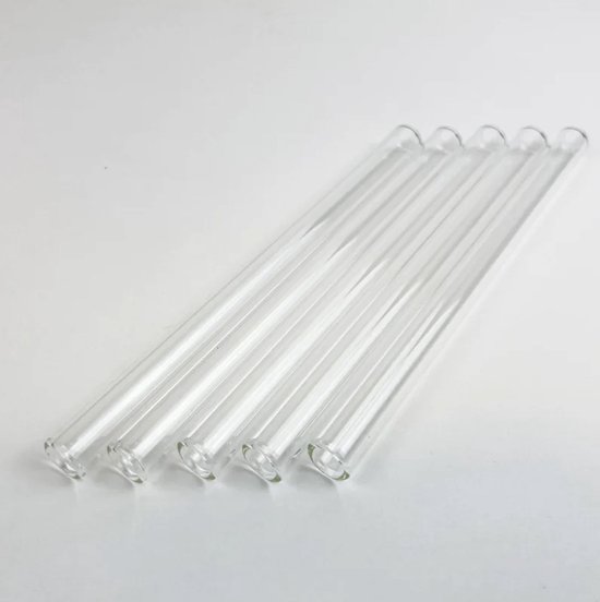 Flamt SlurpT extra dikke glazen rietjes - set van 15 - ⌀15mm - 19cm - herbruikbaar -... | bol.com