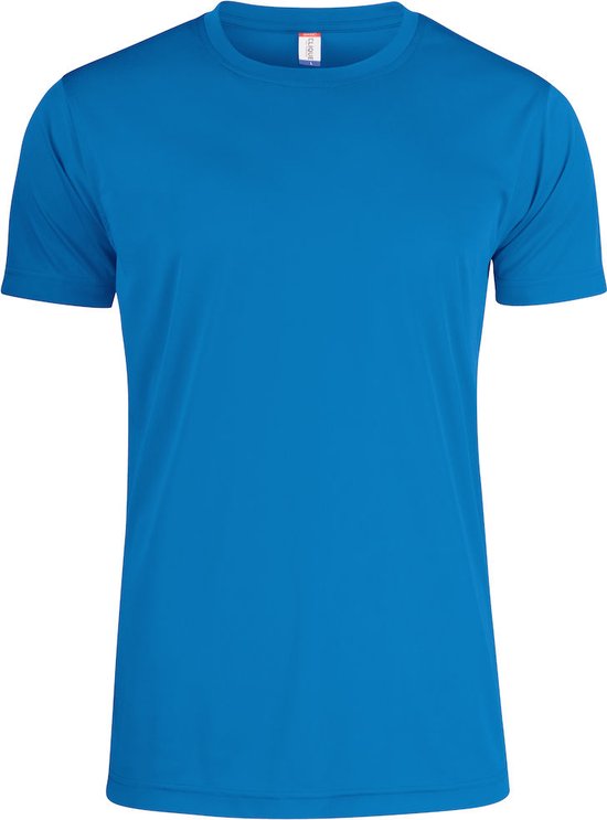 Clique T-shirt Basic Active Heren Kobaltblauw - Maat XS | bol.com