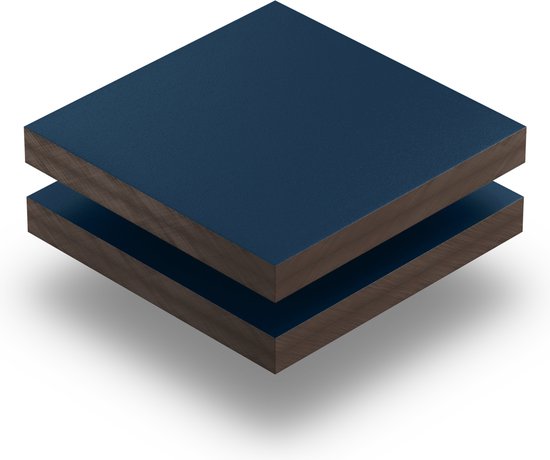 HPL plaat 6 mm dik - 60 x 50 cm - Structuur Staalblauw | bol
